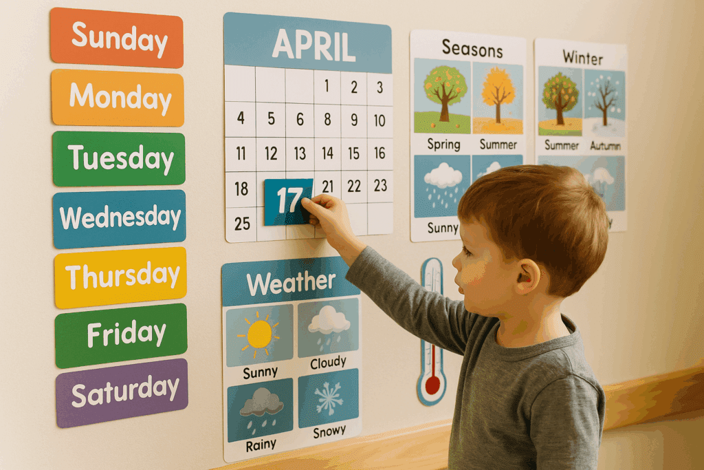 El rincón del tiempo: una rutina diaria para aprender días, meses y ...